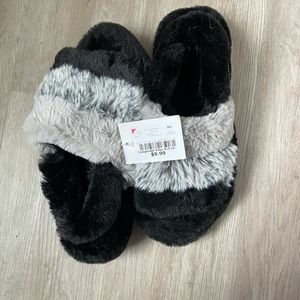 slippr | Shoes | Fluffy Back Strap Slippers | Poshmark
